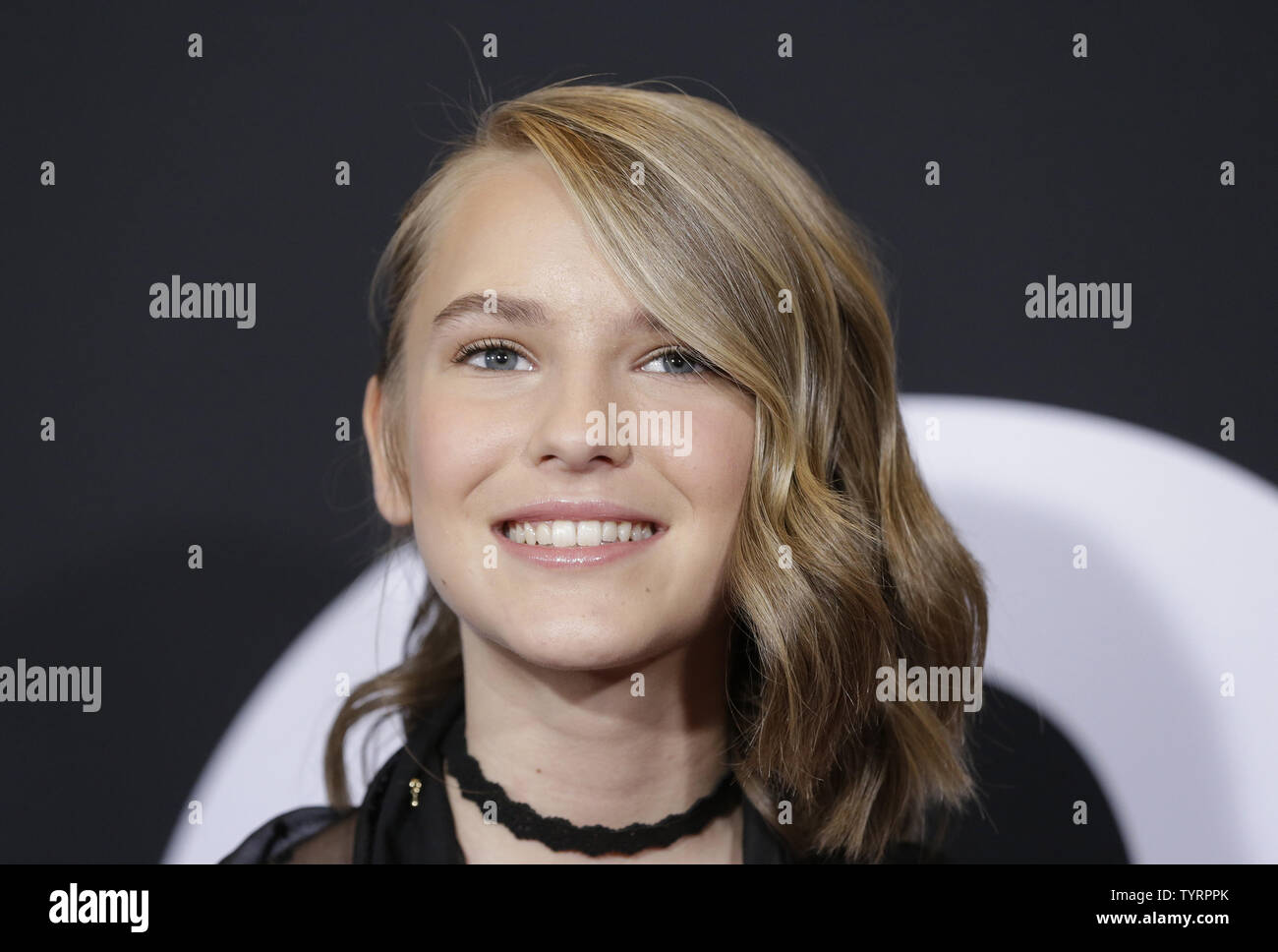 Hannah Westerfield arrives on the red carpet at the 'Logan' New York ...