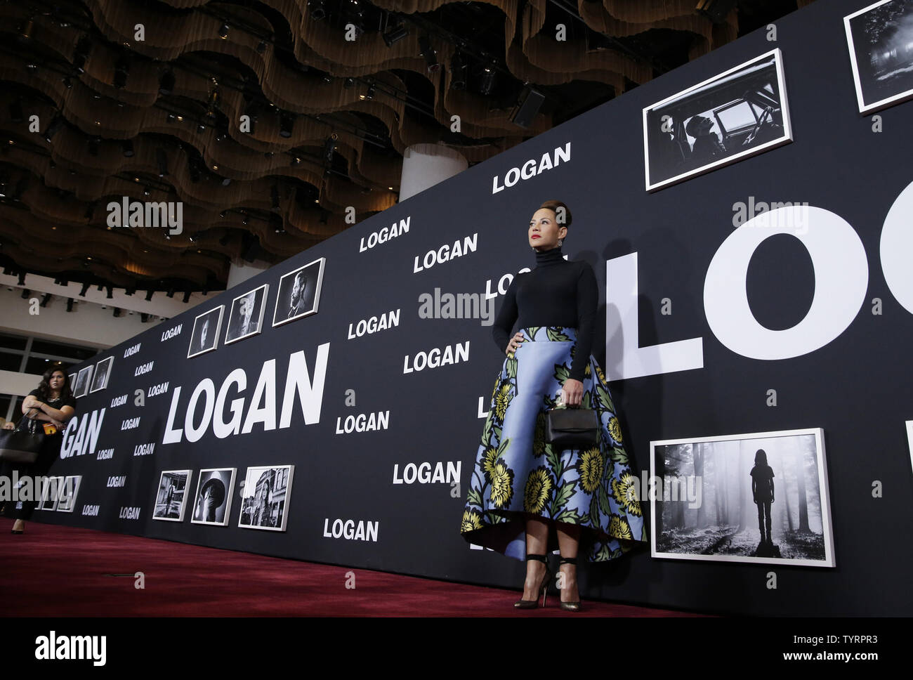 Elizabeth Rodriguez arrives on the red carpet at the 'Logan' New York ...