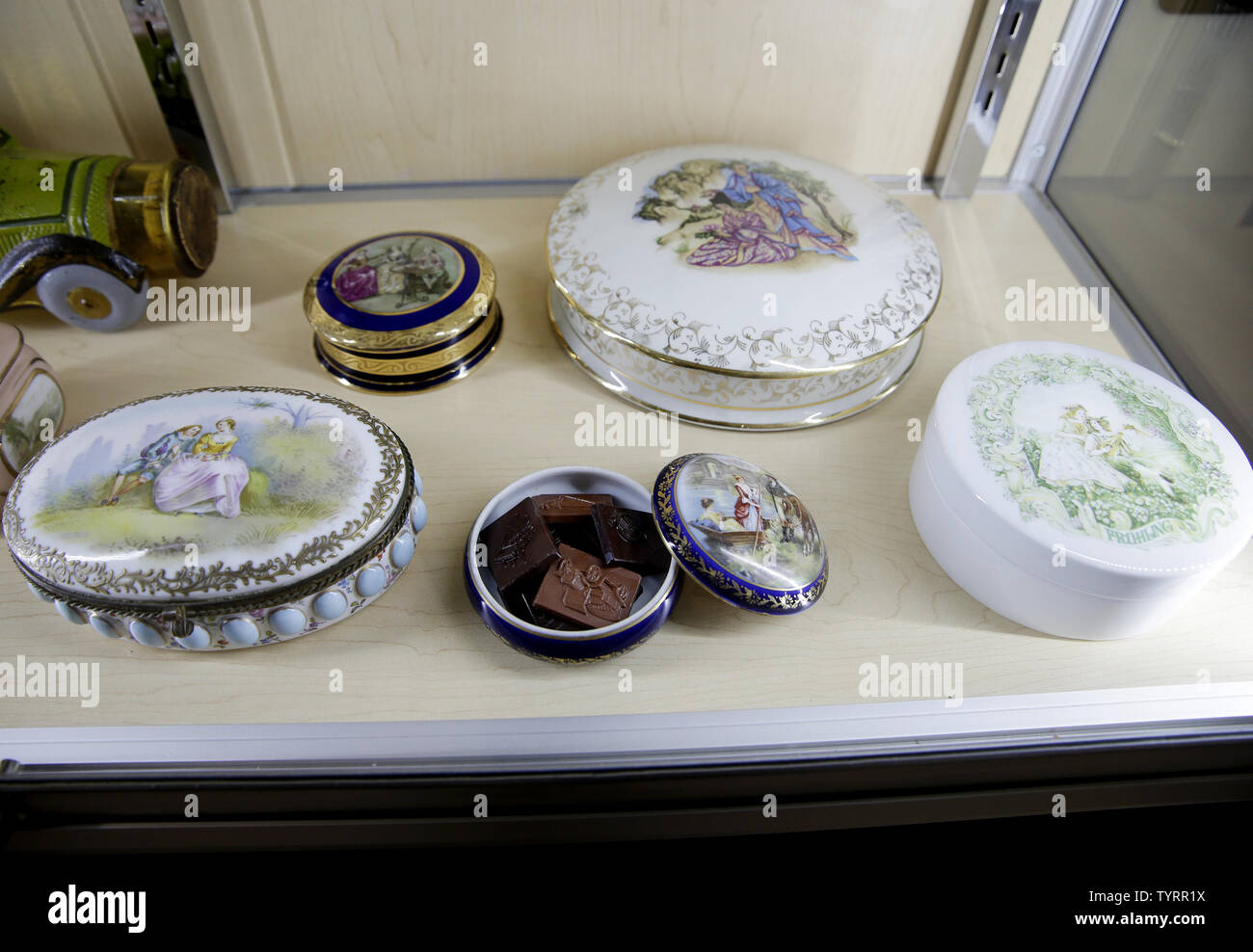 Items pertaining to the history of chocolate are on display at Choco ...