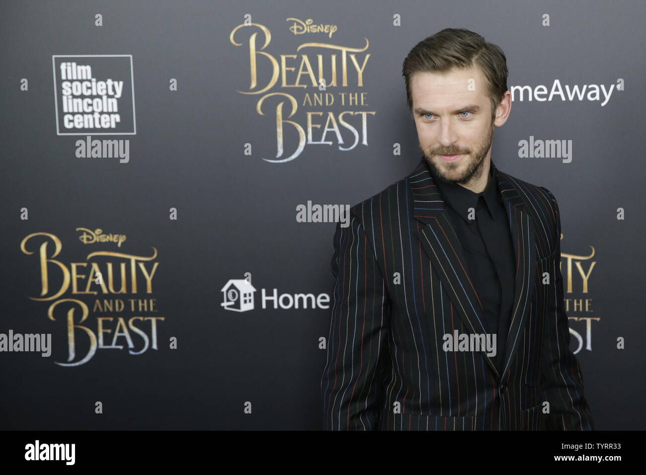 Dan Stevens arrives on the red carpet at the 'Beauty And The Beast' New ...