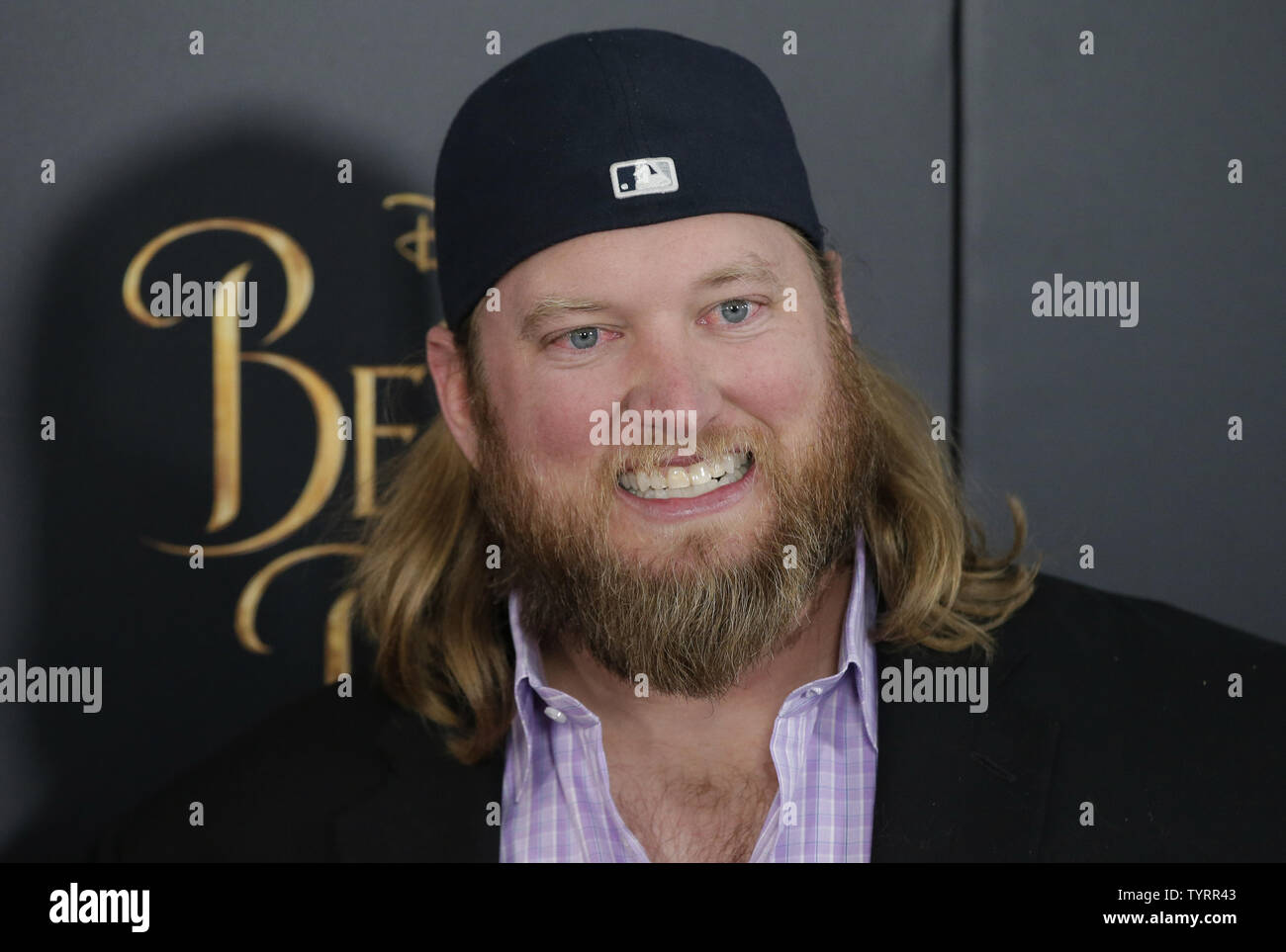 Nick Mangold arrives on the red carpet at the 'Beauty And The Beast ...