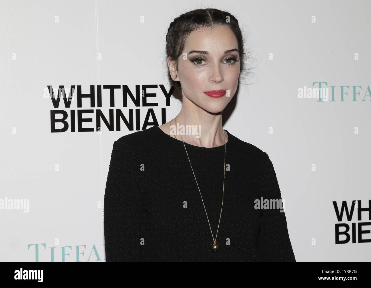 St. Vincent arrives on the red carpet at the 2017 Whitney Biennial ...