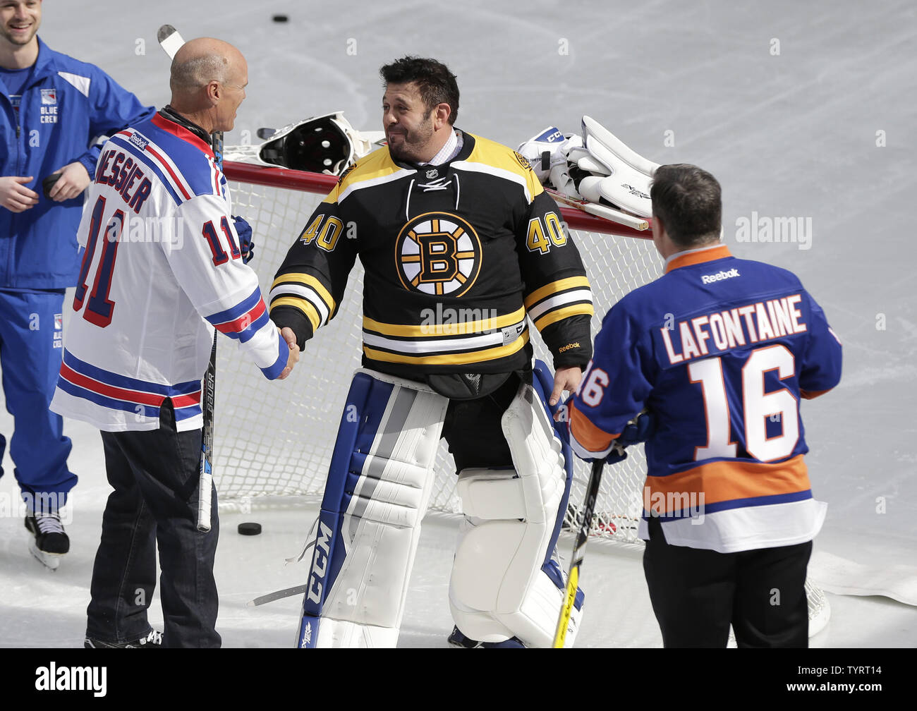 Retired New York Rangers Mark Messier skates at The Rink At Rockefeller ...