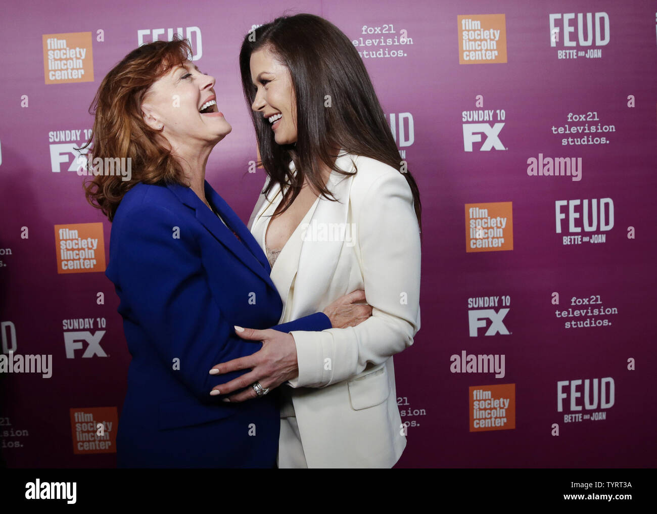 Susan Sarandon and Catherine Zeta-Jones arrive on the red carpet at the ...