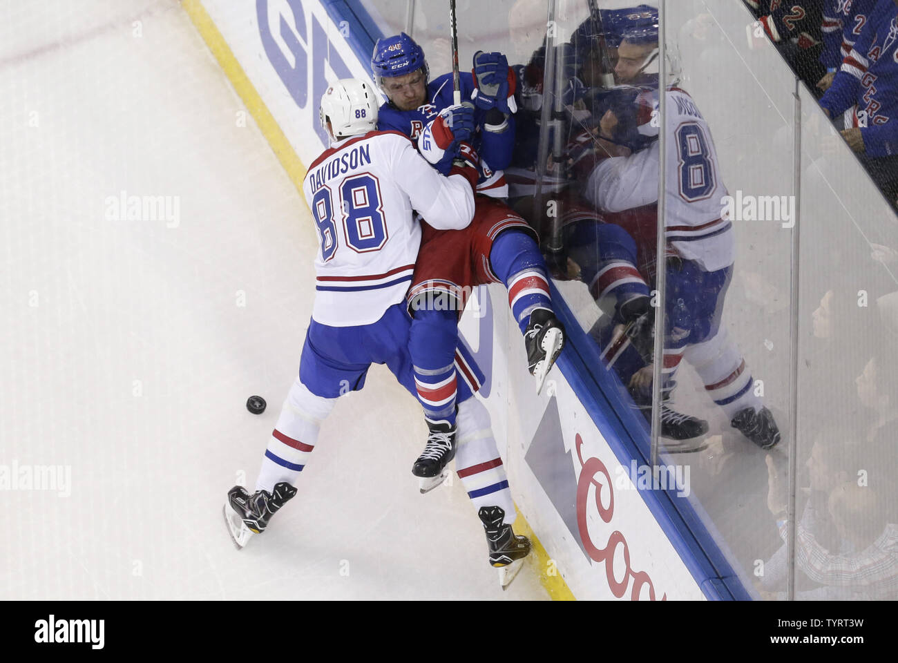 Montreal Canadiens Brandon Davidson slams New York Rangers Michael ...