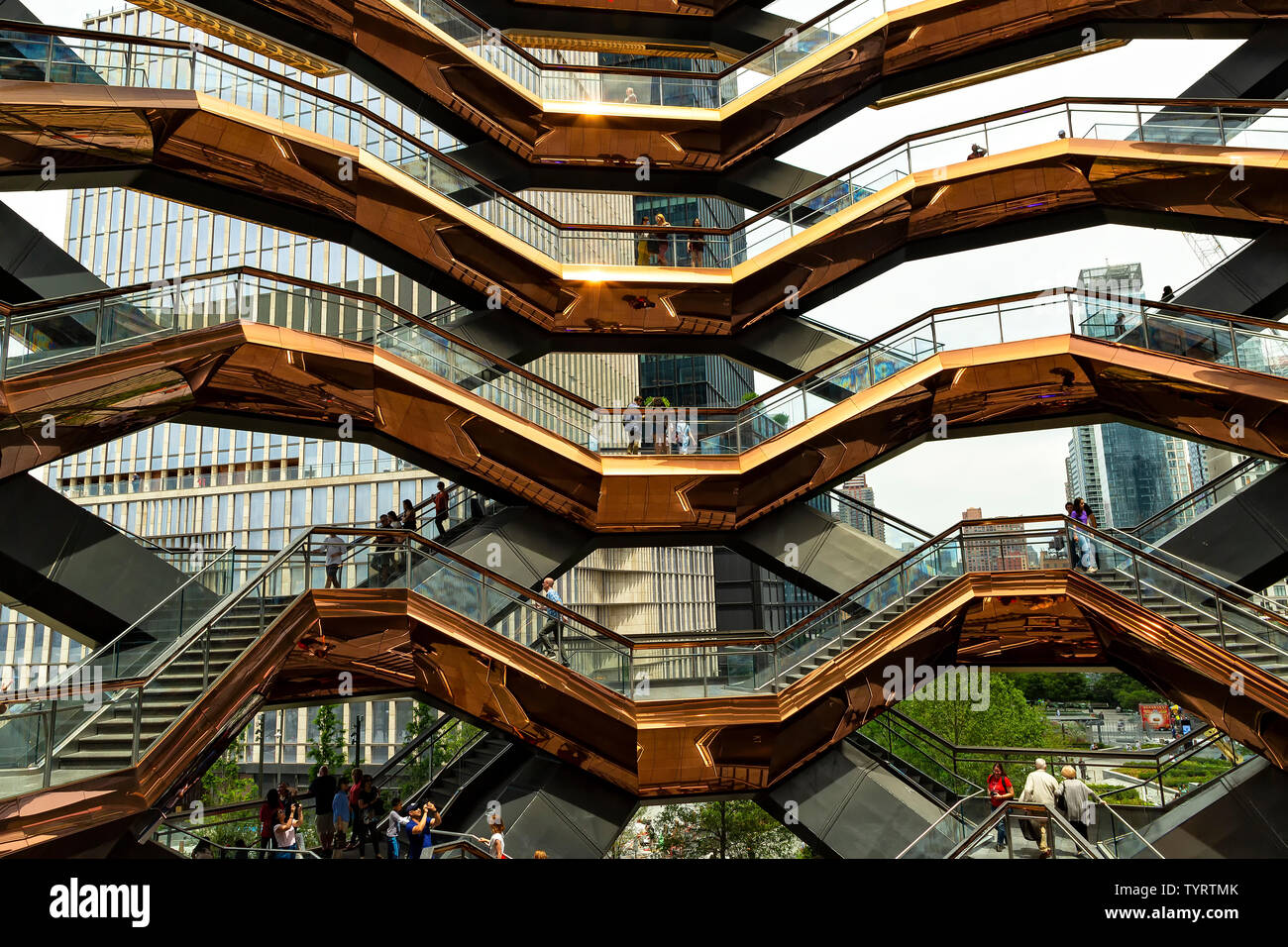 The Vessel. Hudson Yards, Manhattan. Designer Thomas Heatherwick.New ...