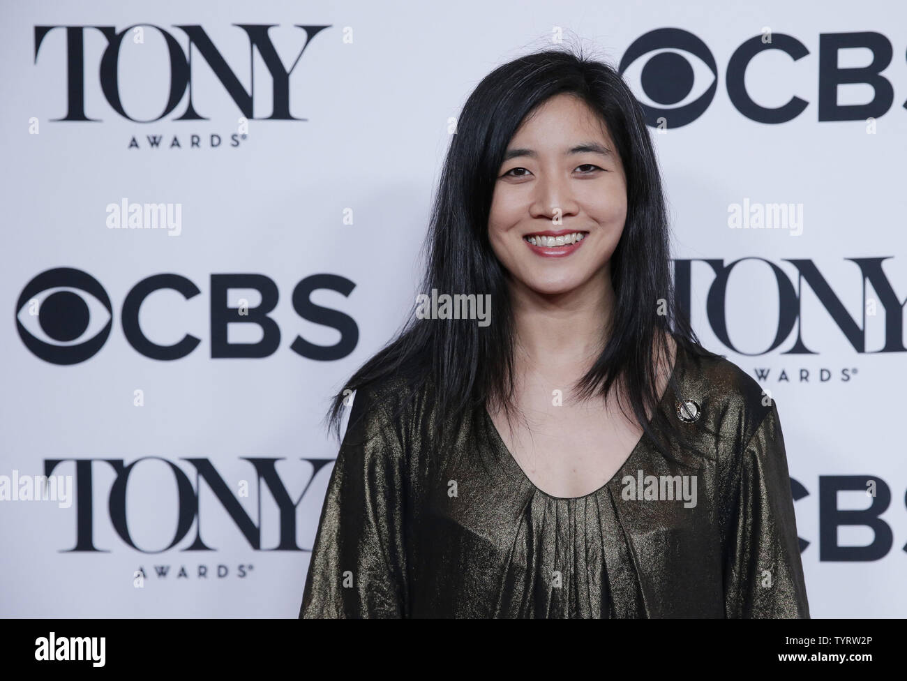 Mimi Lien arrives on the red carpet at the 2017 Tony Awards Meet The Nominees Press Junket at ...