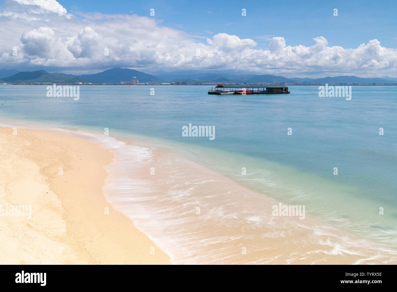 Beautiful beach in Sanya, Hainan, China Stock Photo - Alamy