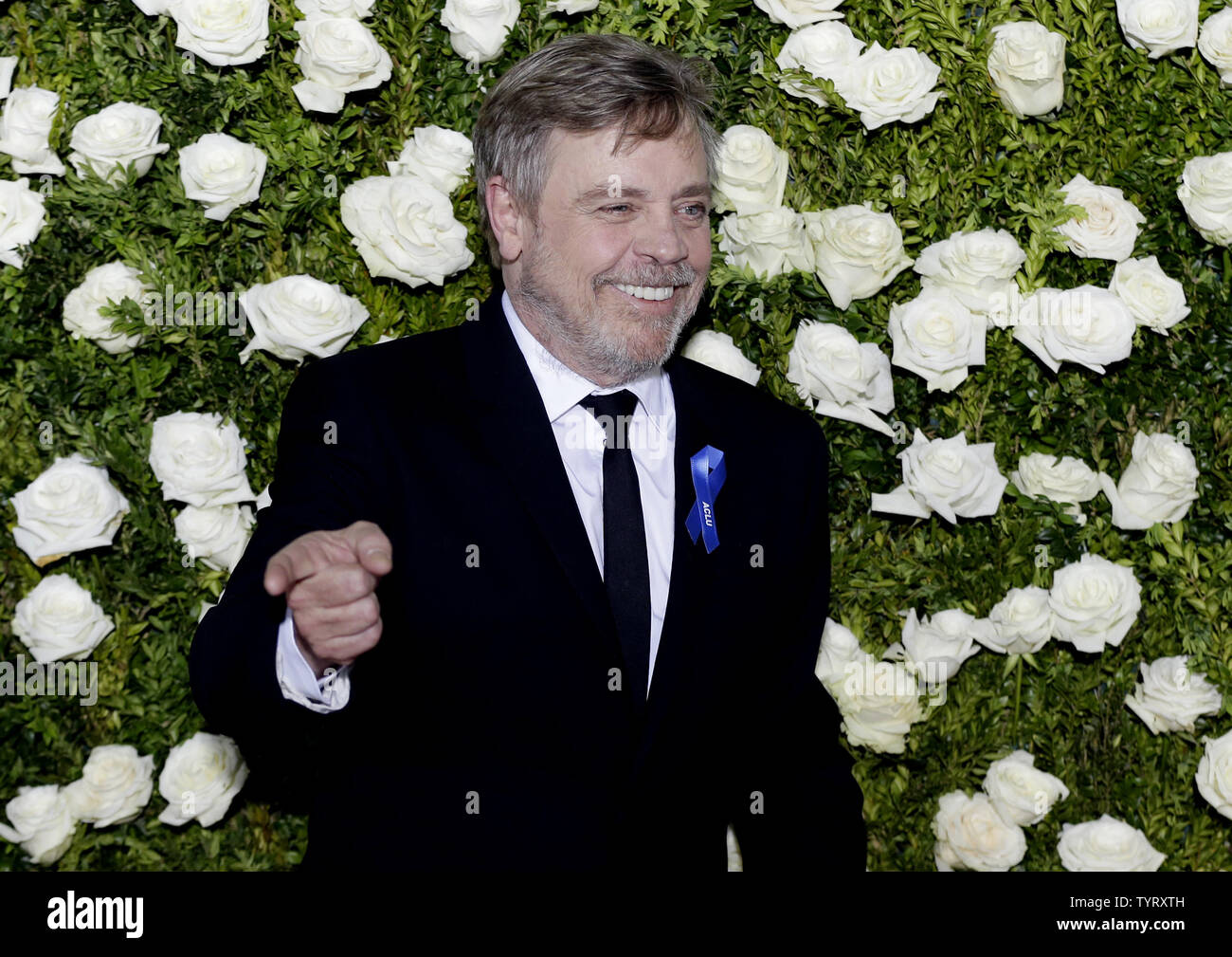 Mark Hamill arrives on the red carpet at the 71st Annual Tony Awards at ...