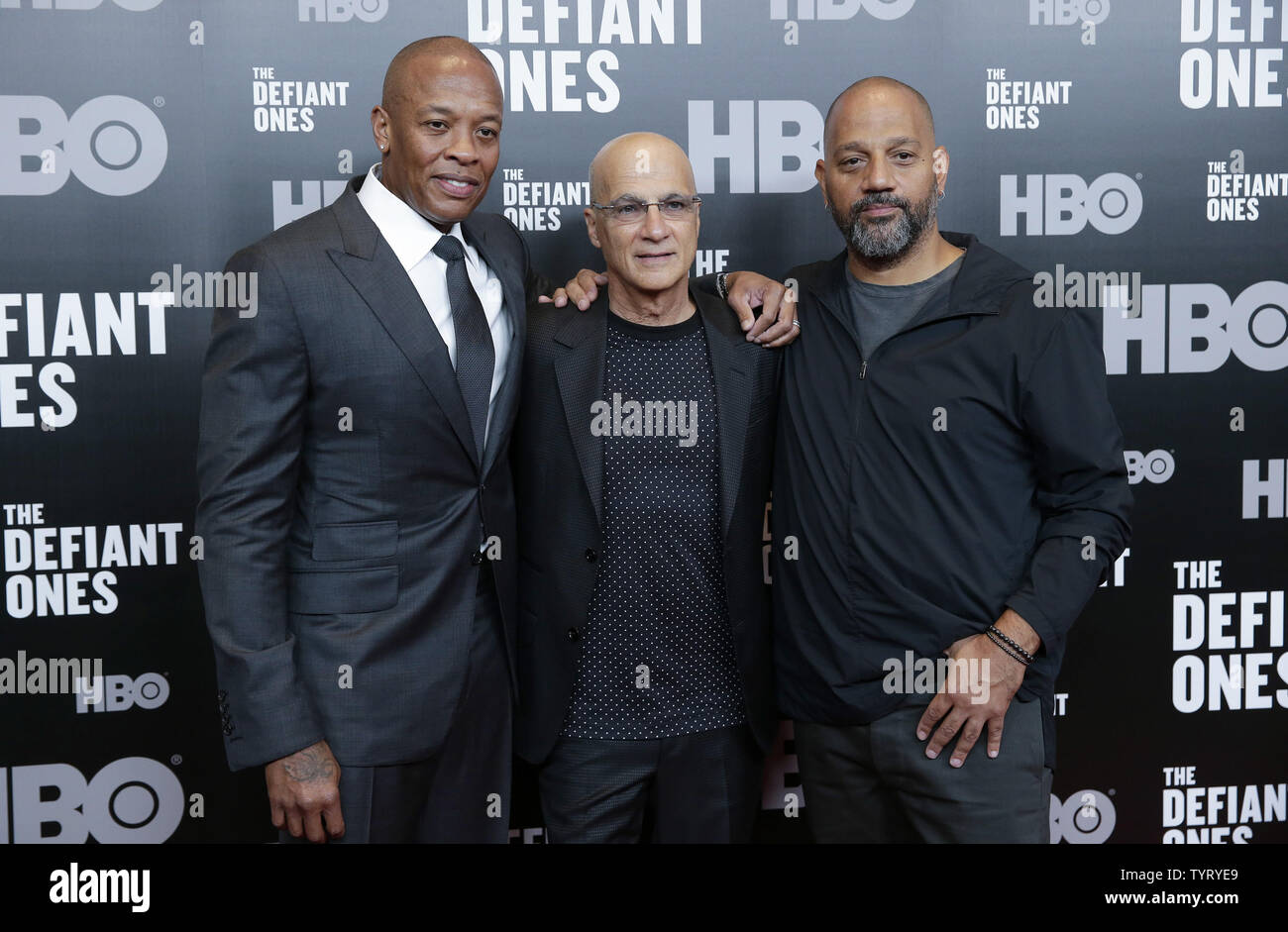 Dr. Dre, Jimmy Iovine and Allen Hughes arrives on the red carpet at ...