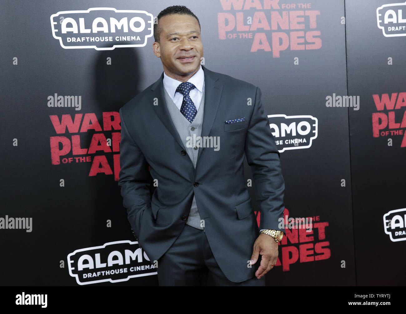 Dean Redman arrives on the red carpet at 'War for the Planet Of The Apes' premiere at SVA ...