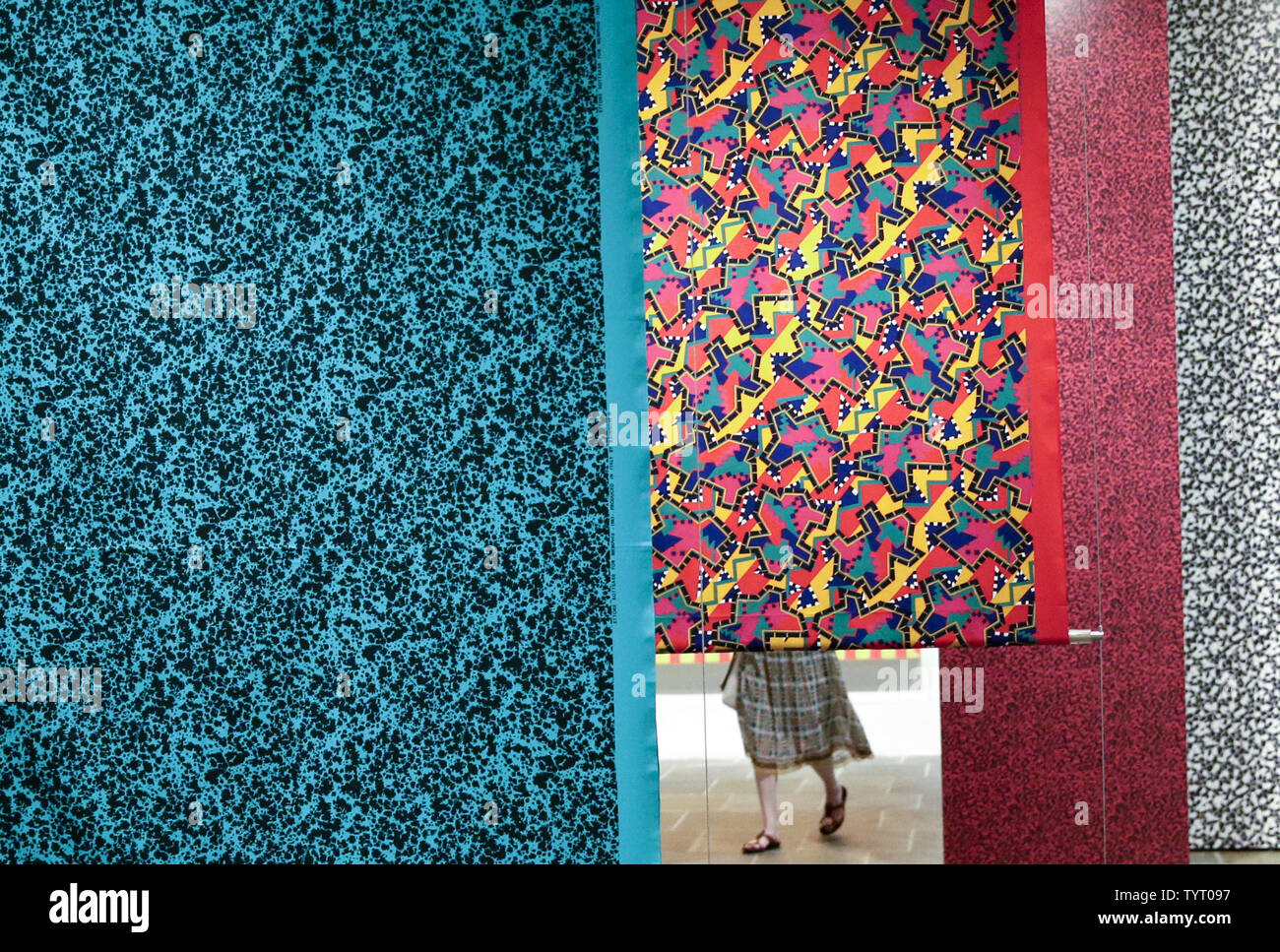 Pattern, painting and other items are on display at a press preview of ...