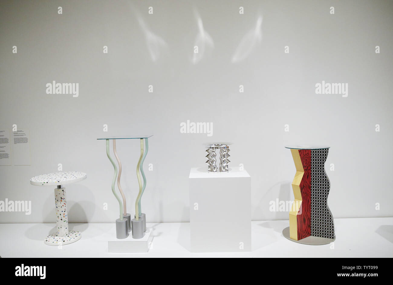 Furniture and other items are on display at a press preview of Ettore ...