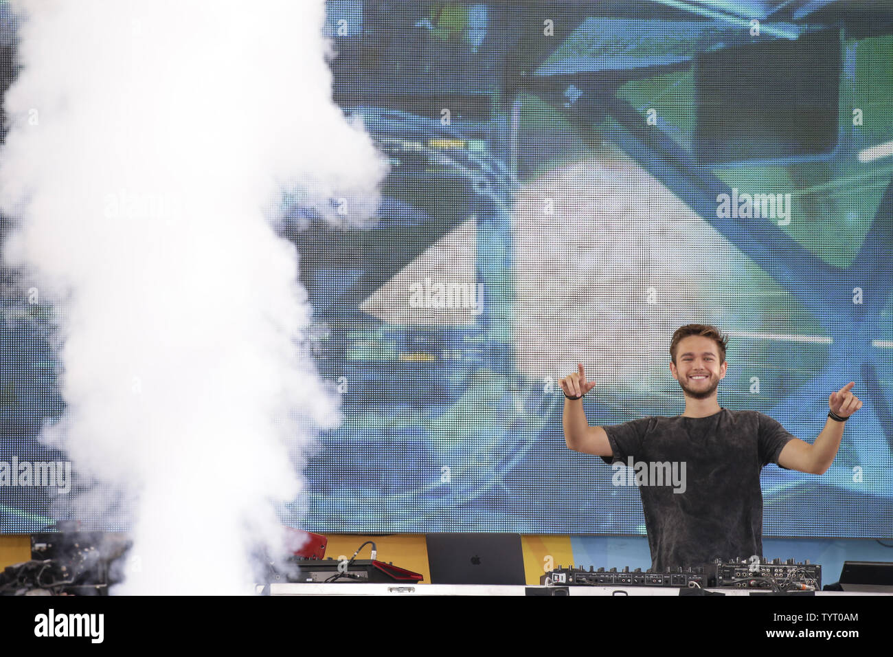 Zedd performs on the Good Morning America Show at the Rumsey Playfield ...