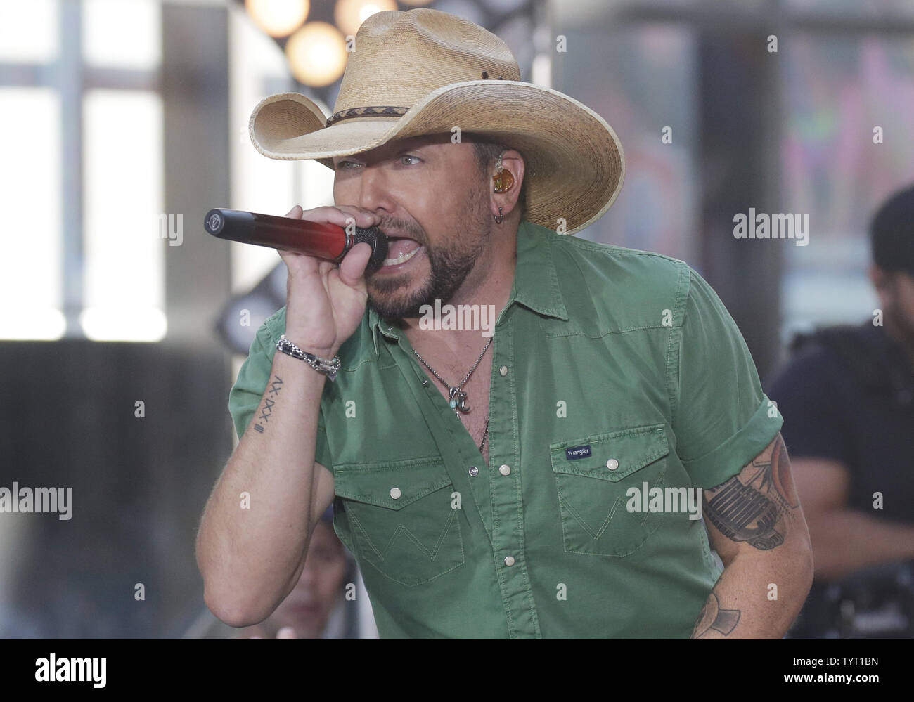 Jason Aldean performs on the NBC Today Show at Rockefeller Center in ...