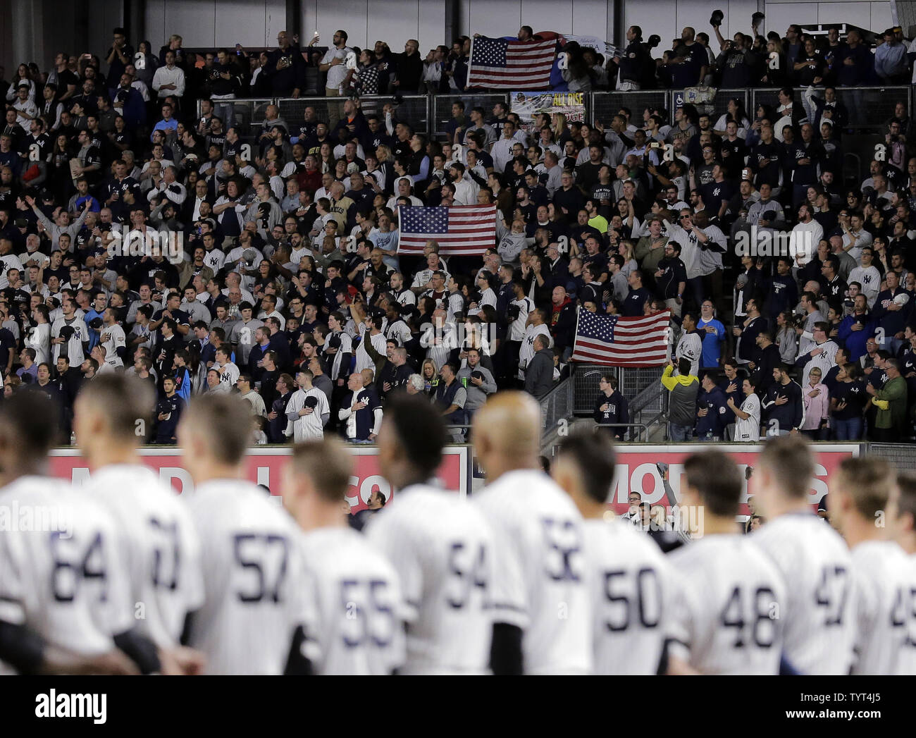 Yankee stadium flags hi-res stock photography and images - Alamy