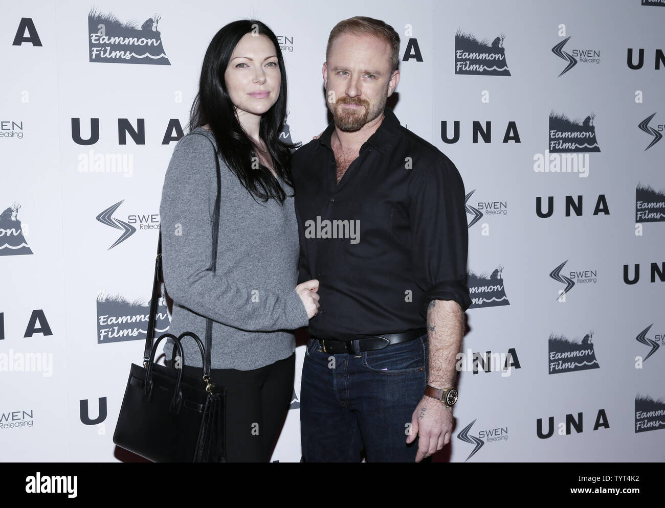 Laura Prepon and Ben Foster arrive on the red carpet at the New York ...