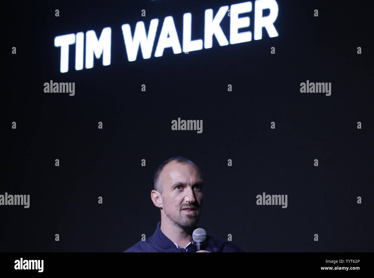 Tim Walker speaks on the stage at The Pirelli 2018 Calendar by Tim ...