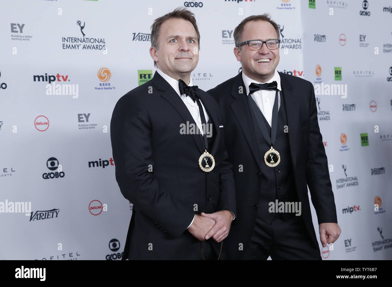 Gjermund Stenberg Eriksen and Vegard Stenberg Eriksen arrive on the red carpet at the 45th ...