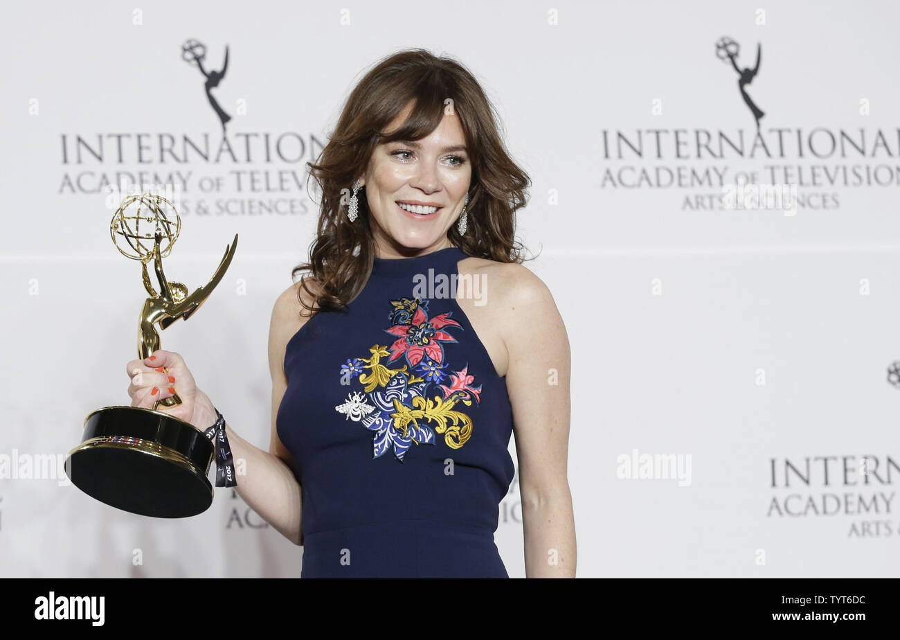 Anna Friel poses with the award for Best Performance by an Actress in ...