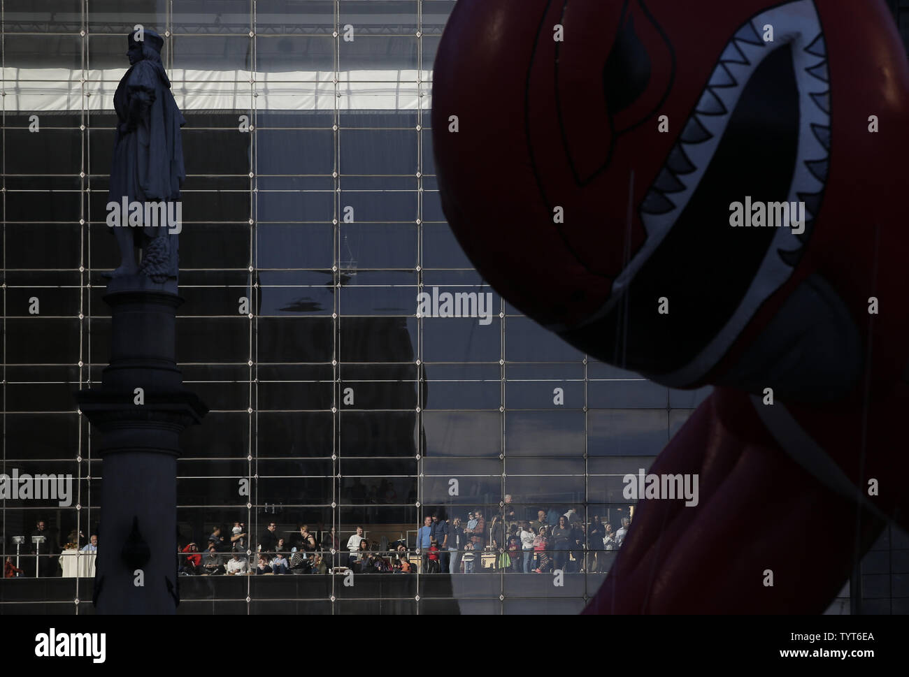 Saban's Mighty Morphin Power Ranger Balloon moves down the parade route ...