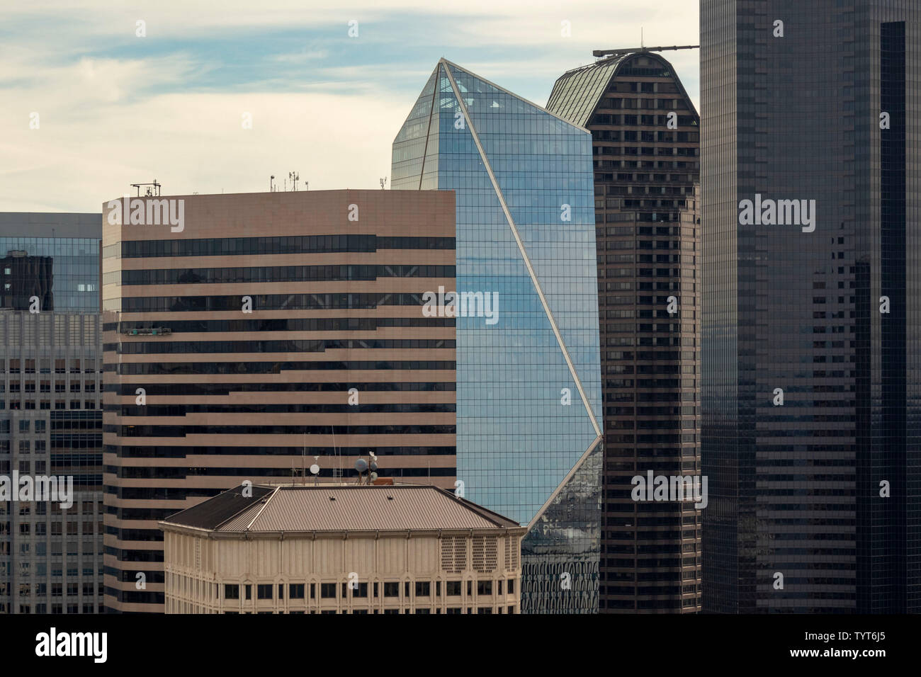 aerial view of skyscrapers, downtown Seattle, Washington State, USA ...