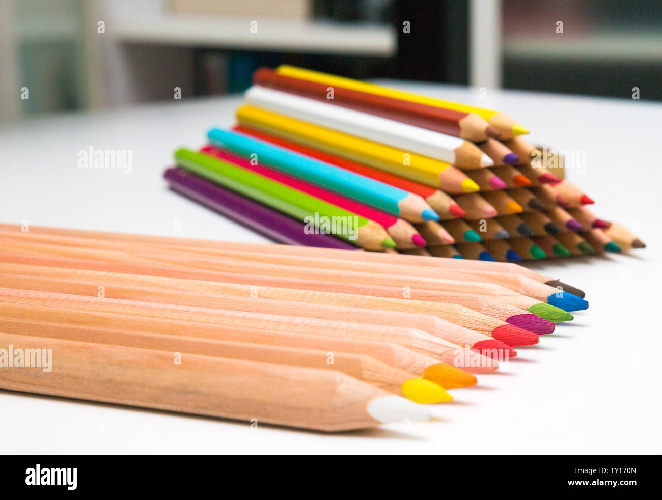 Colored pencils set Stock Photo - Alamy