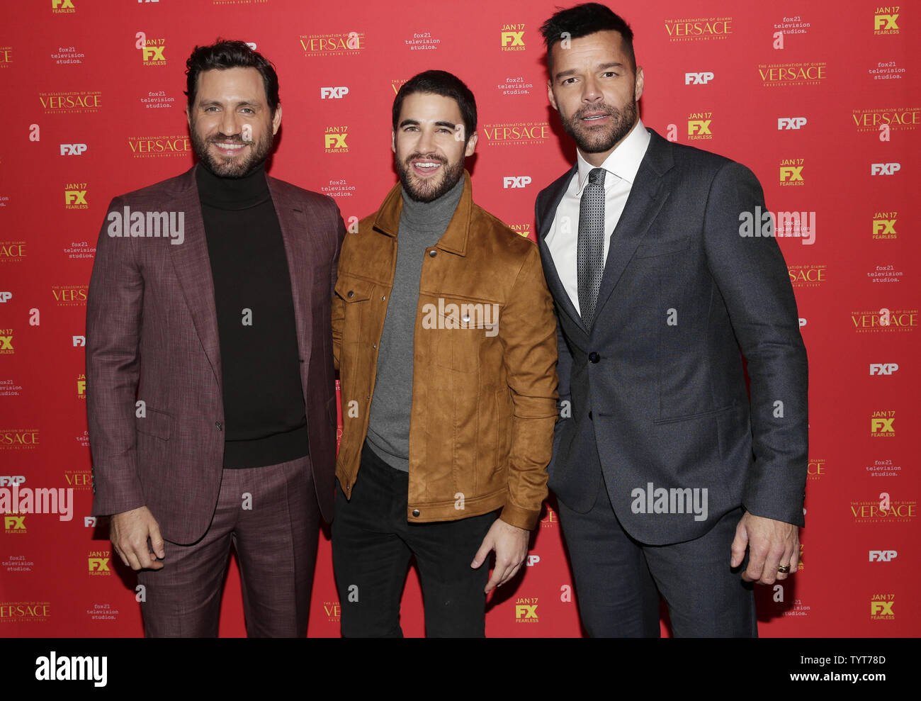 Edgar Ramirez, Darren Criss and Ricky Martin arrive on the red carpet ...