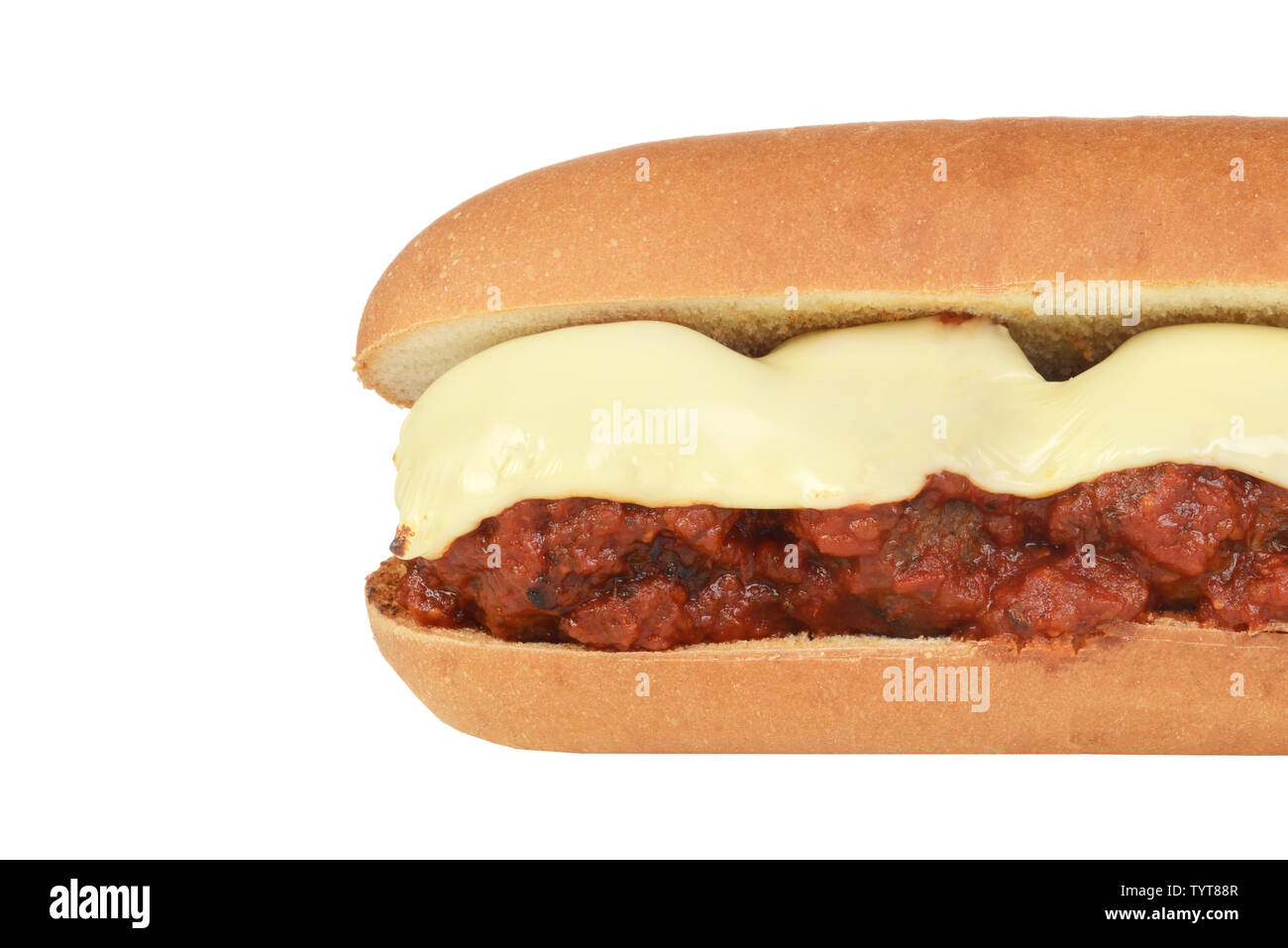 isolated closeup meatball sub sandwich Stock Photo - Alamy