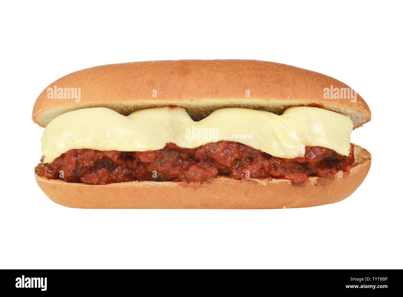 isolated meatball sub sandwich with cheese Stock Photo - Alamy