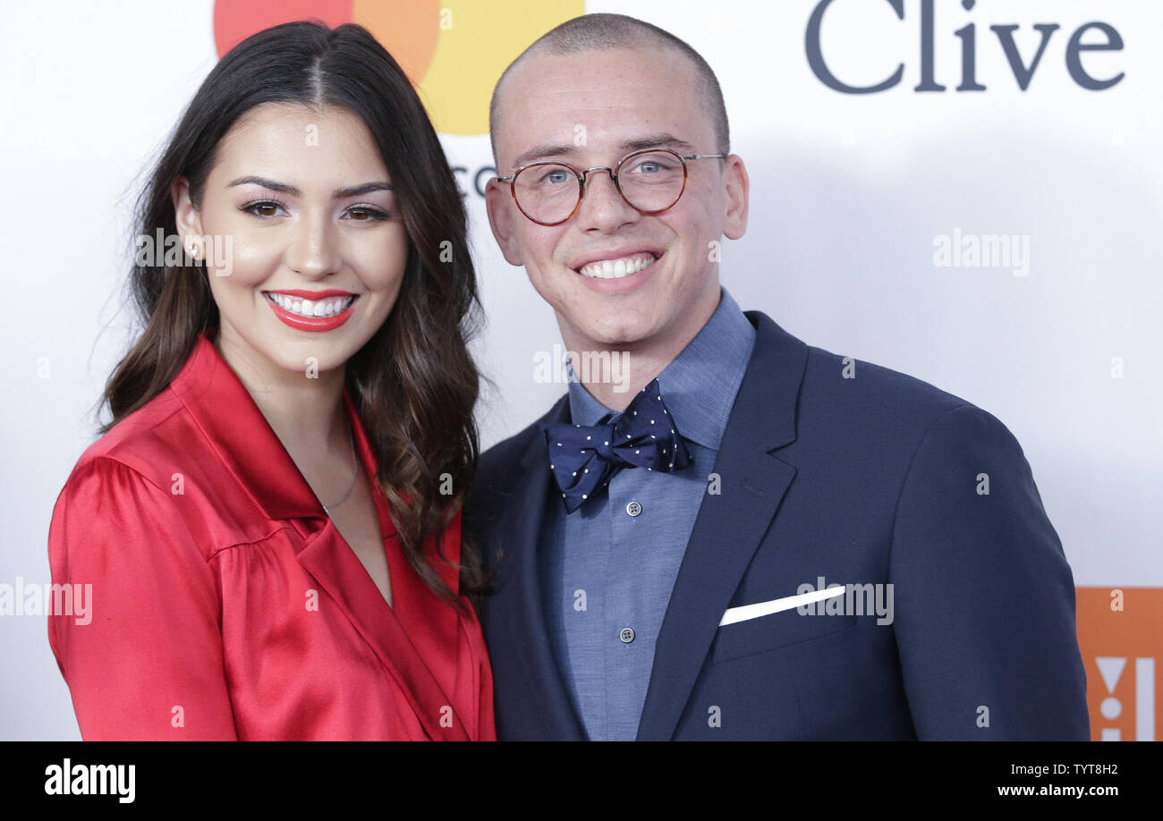 Logic and Jessica Andrea arrive on the red carpet at the Clive Davis ...