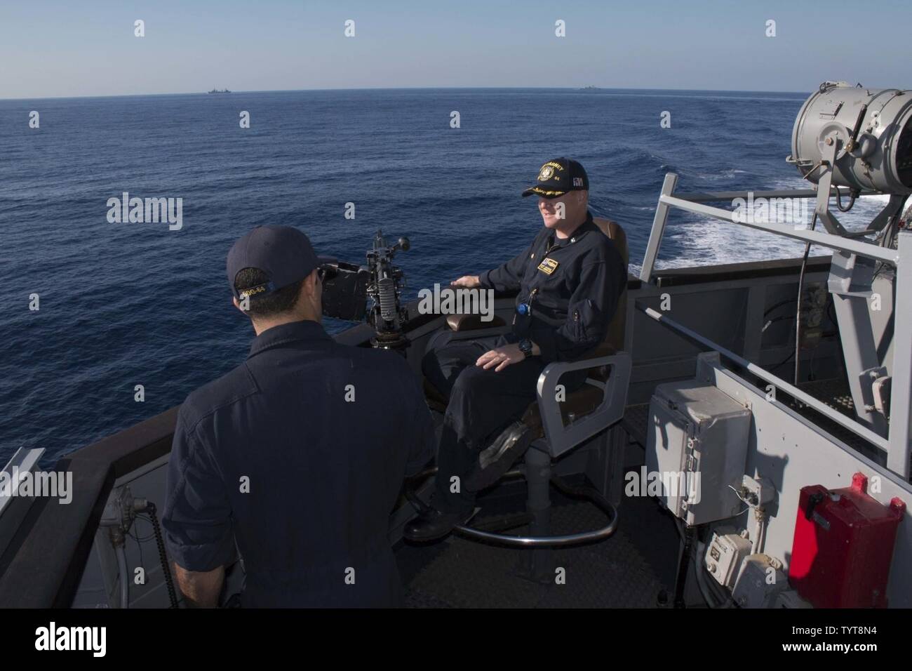 SEA - (Nov. 26, 2016) - Cmdr. Peter Halvorsen, commanding officer, USS ...