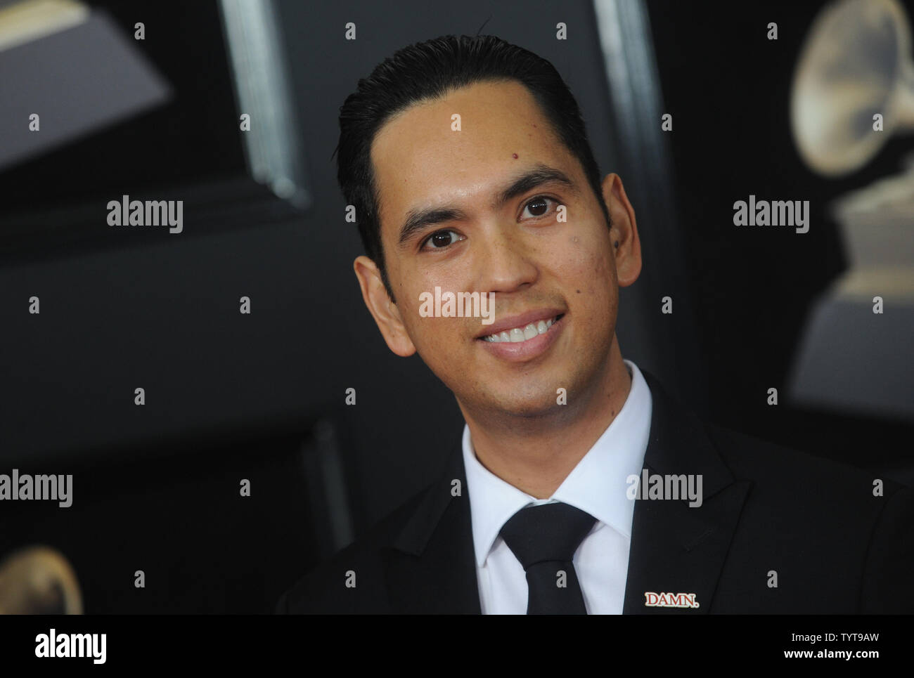 Jason Baum arrives on the red carpet at the 60th Annual Grammy Awards ...
