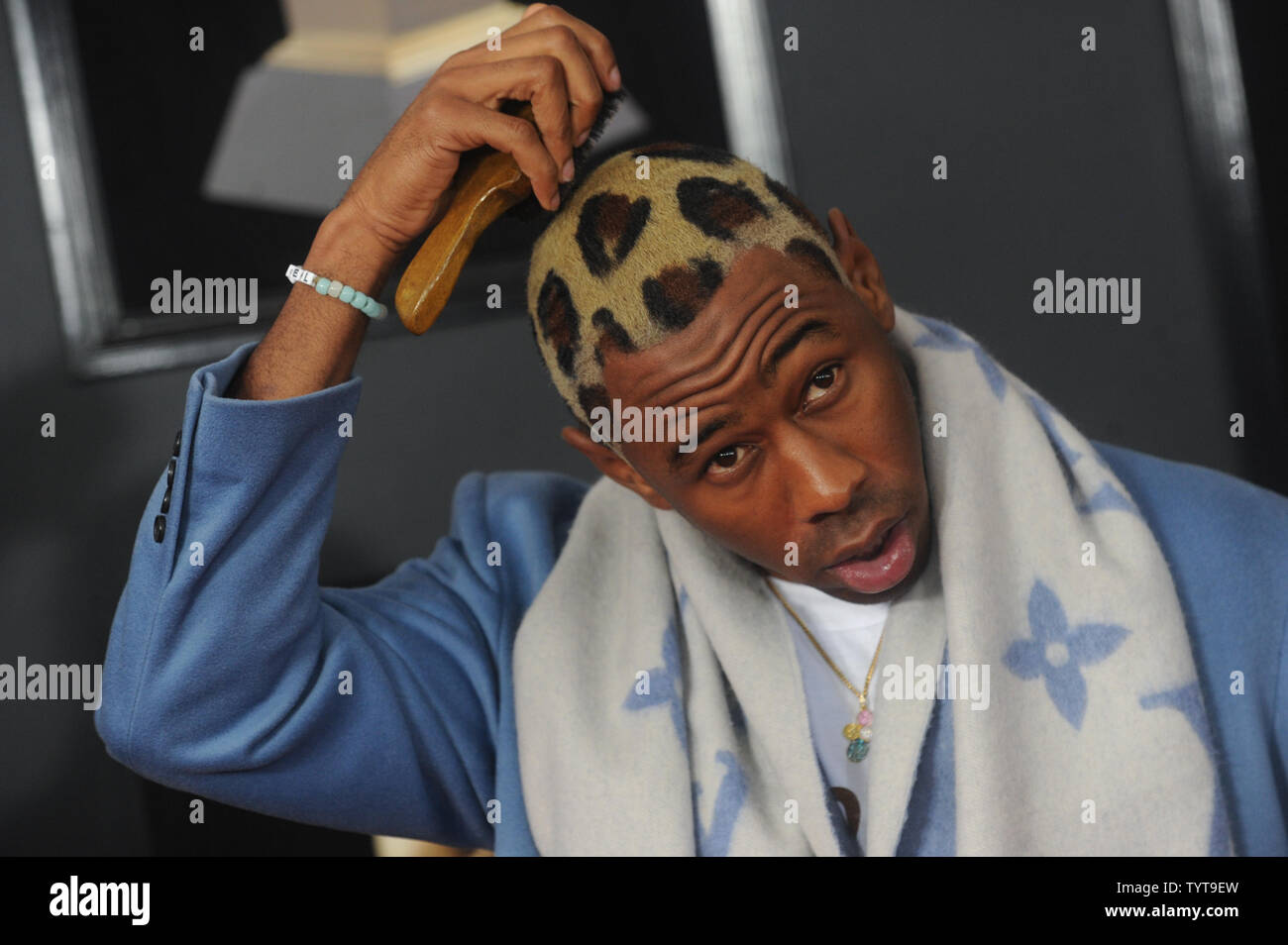 Tyler, the Creator arrives on the red carpet at the 60th Annual Grammy ...