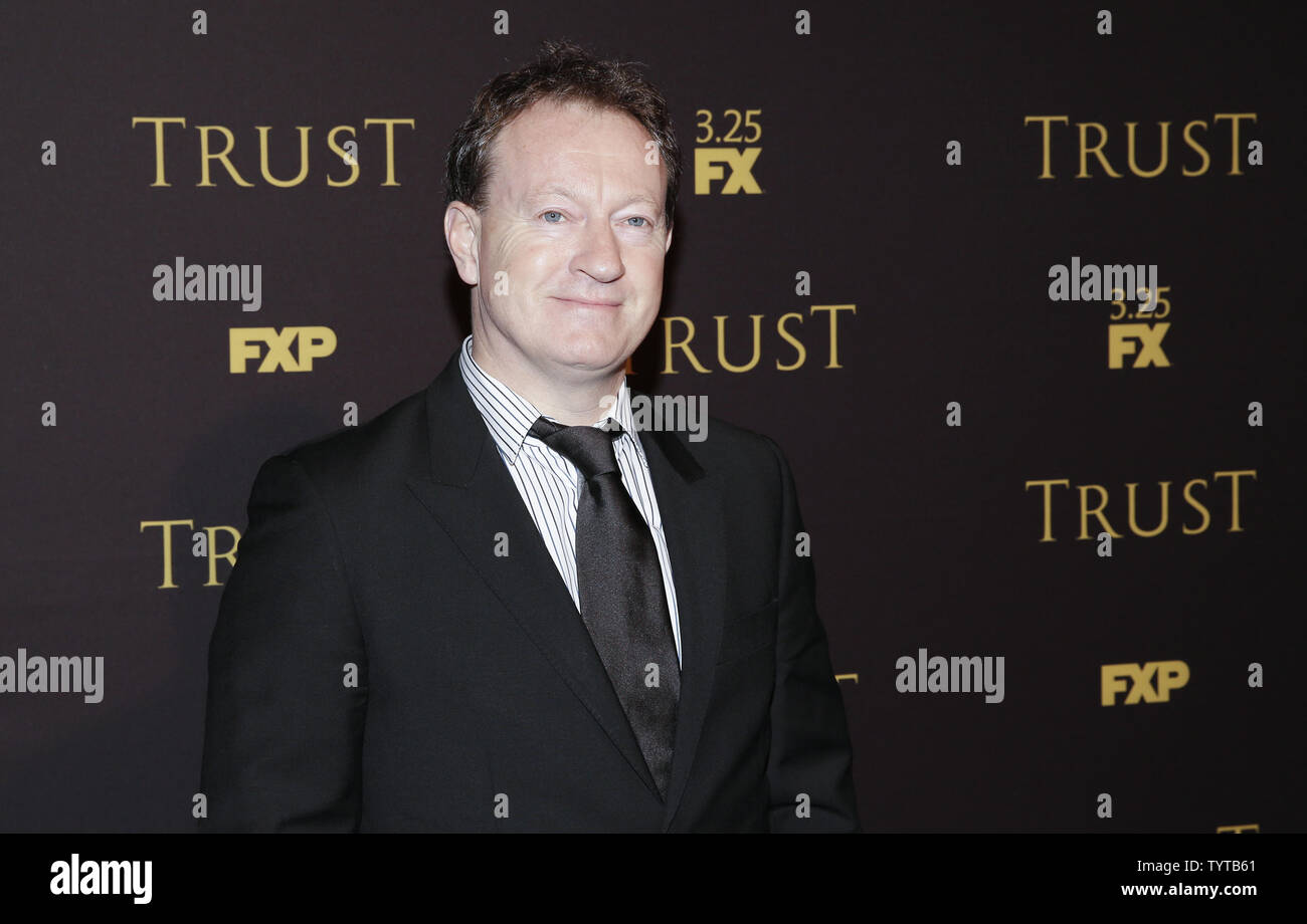 Simon Beaufoy arrives on the red carpet at FX Networks 'Trust' New York ...