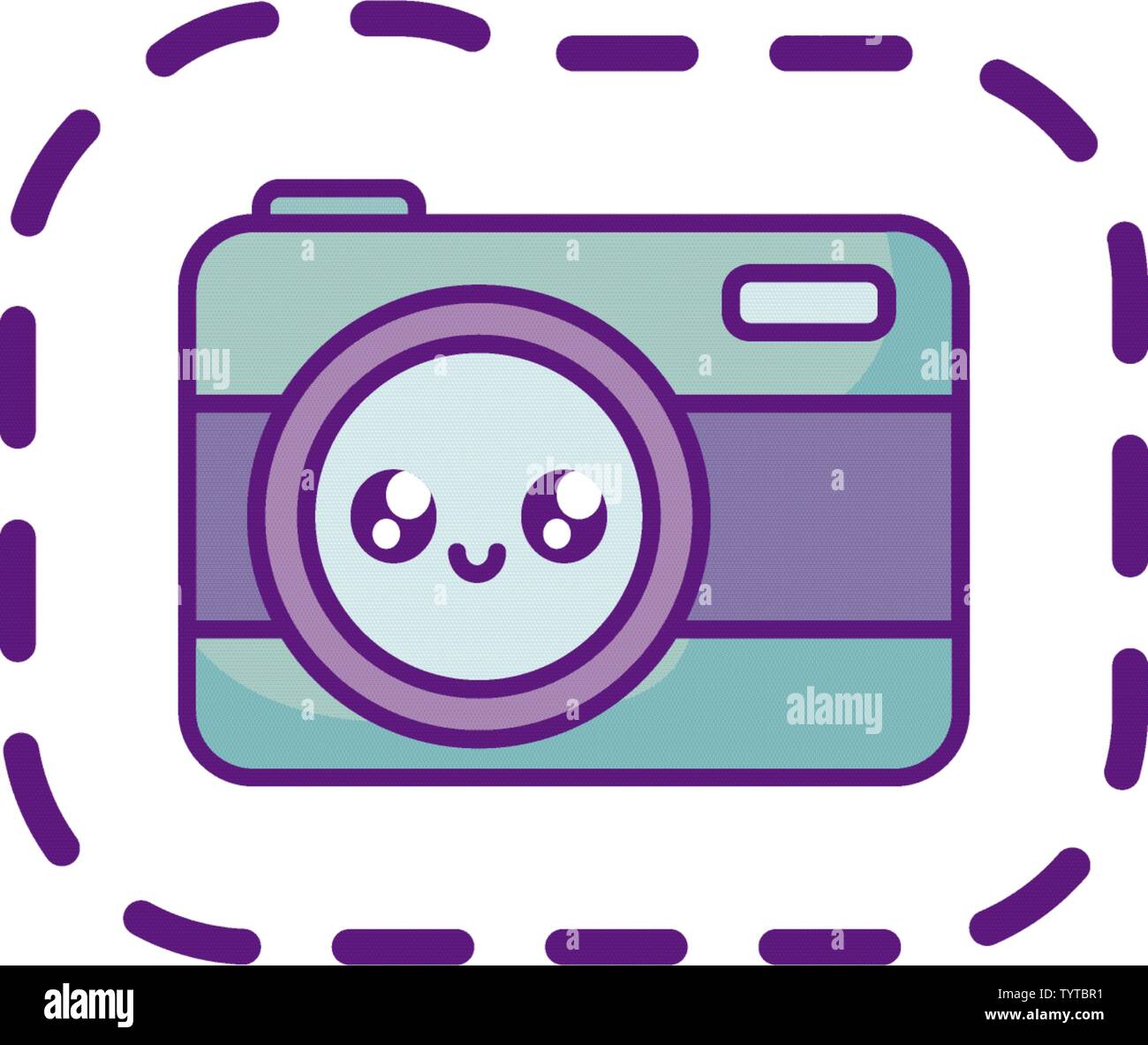 camera photographic device kawaii style vector illustration design ...