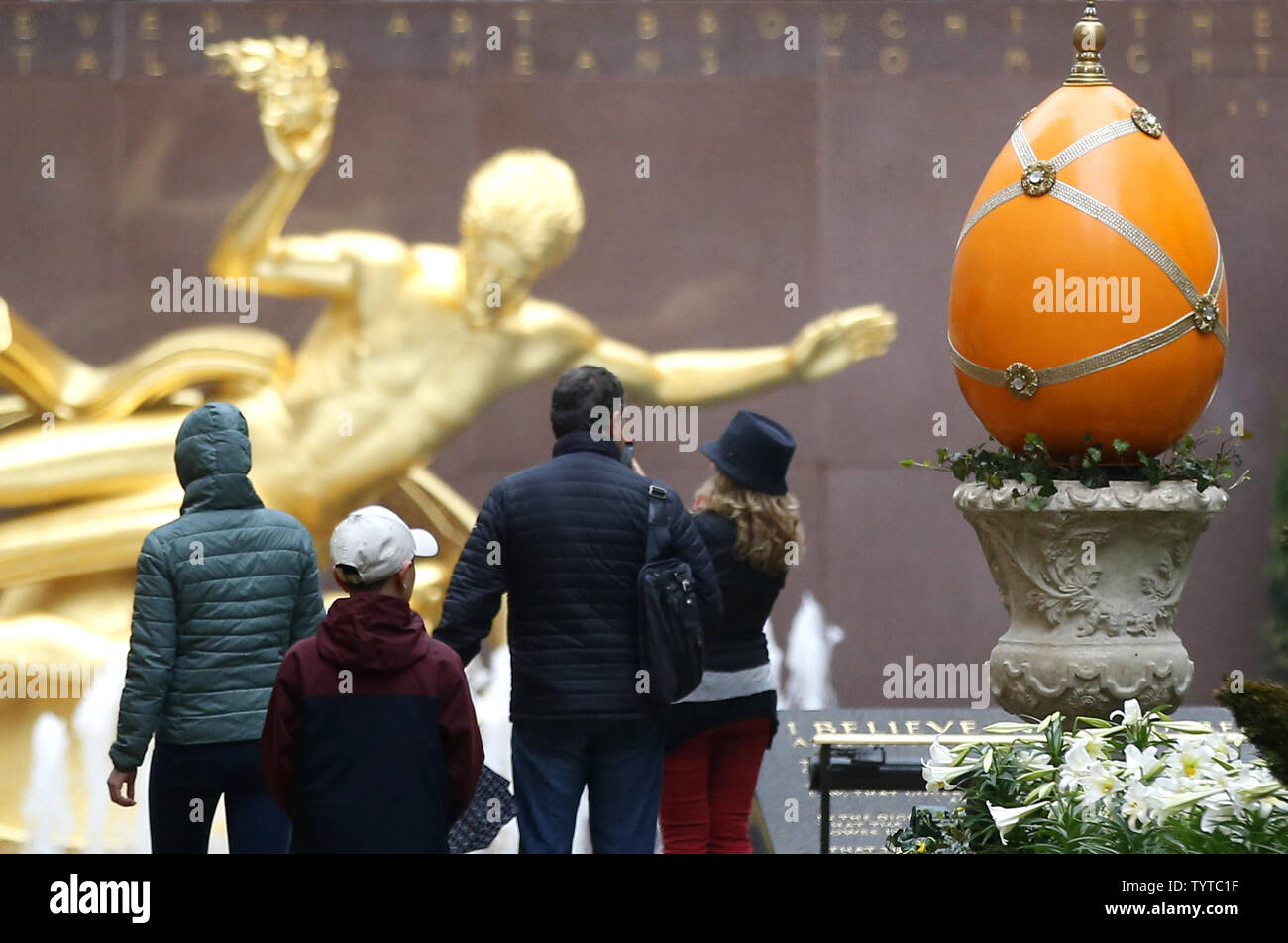 Giant Easter Eggs are on site where a 12-foot tall Easter Bunny topiary ...