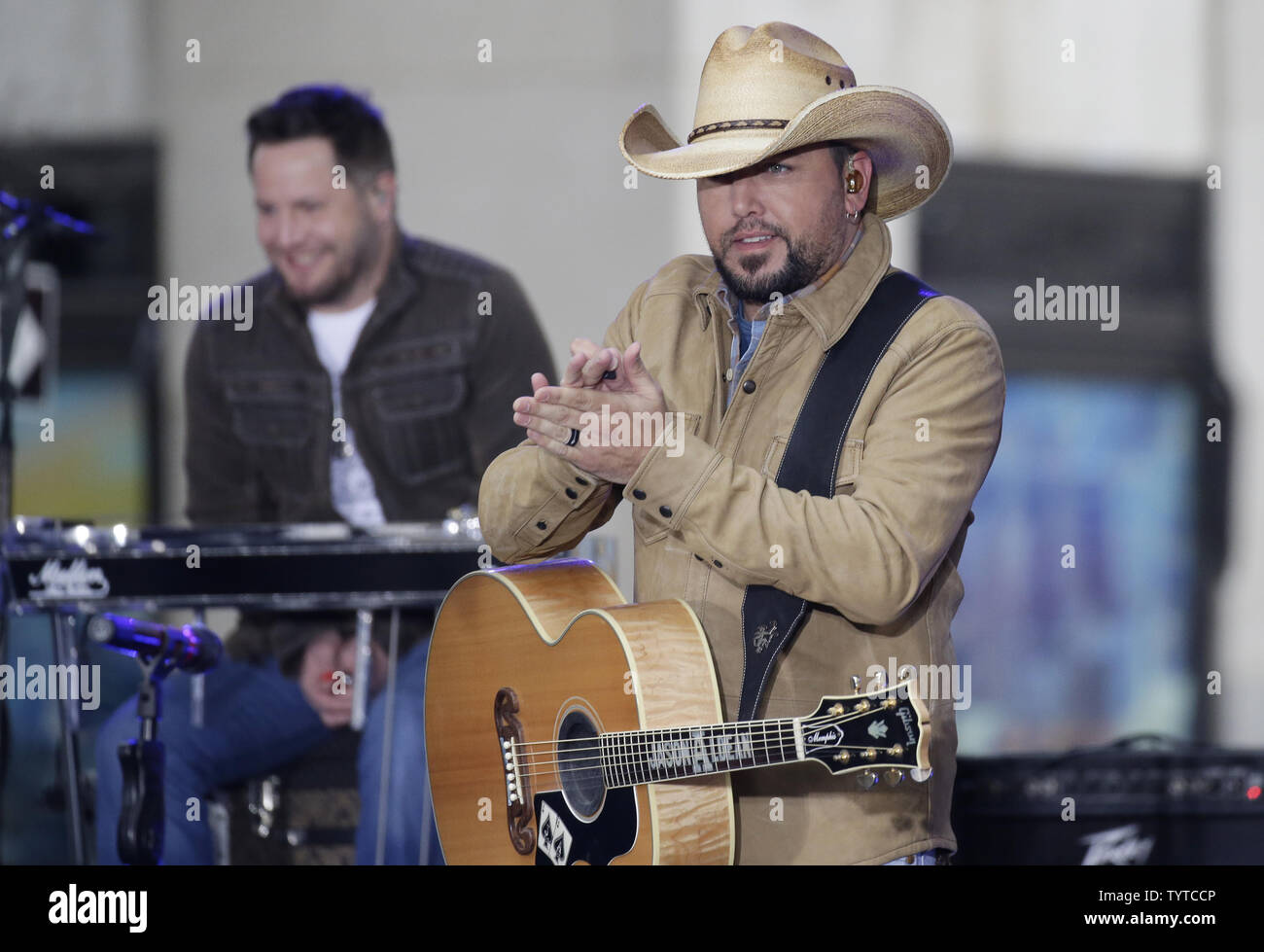 Jason Aldean performs on the NBC Today Show at Rockefeller Center in ...