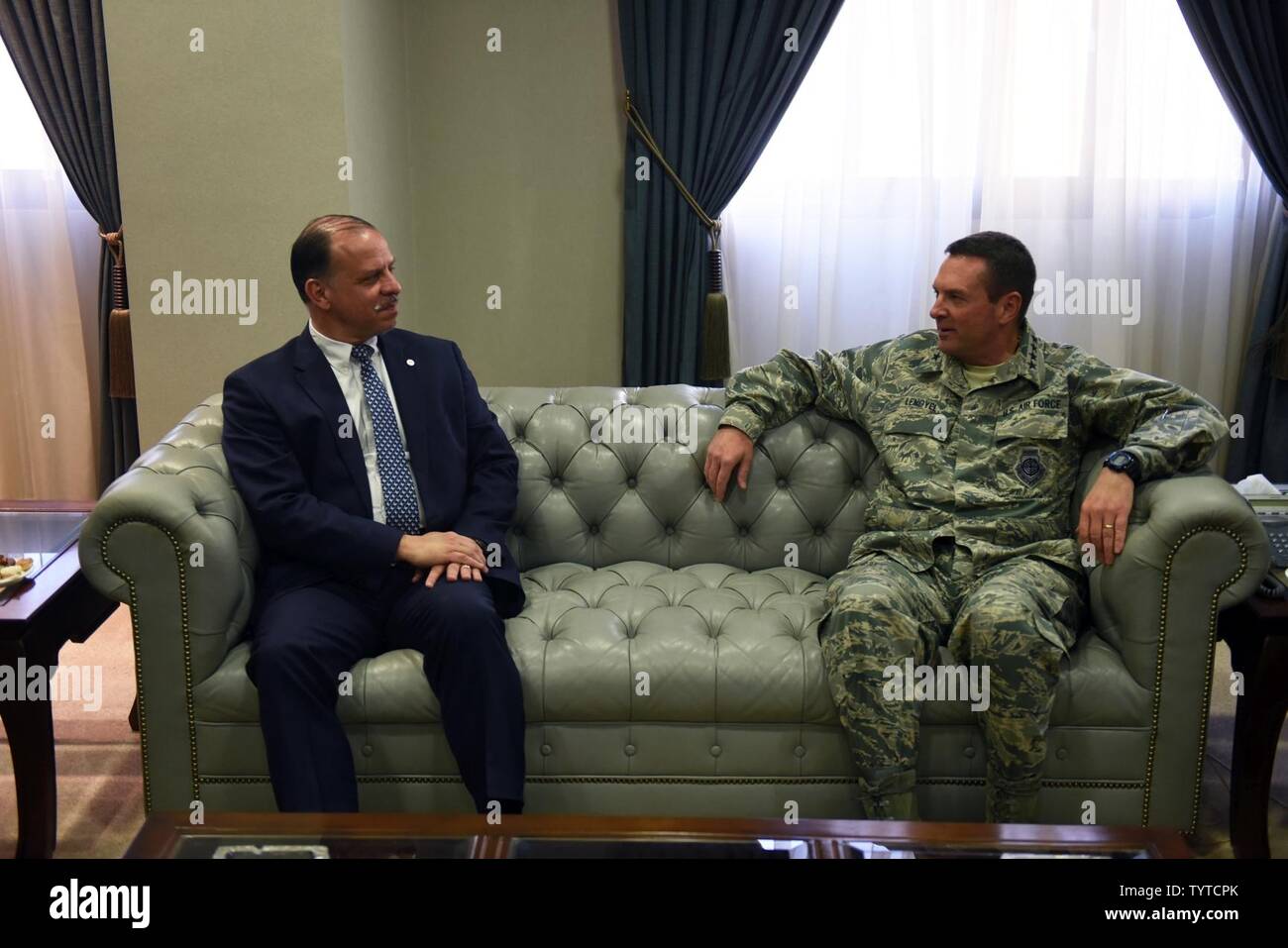 Prince Faisal bin Hussein of Jordan and Air Force Gen. Joseph Lengyel ...