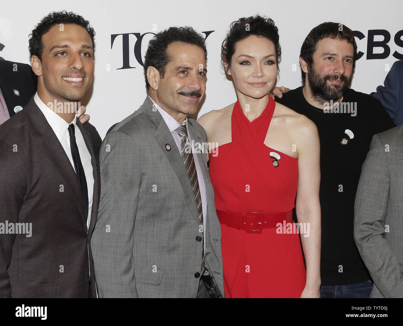 TAri'el Stachel, Tony Shalhoub, Katrina Lenk, and Itamar Moses arrive ...