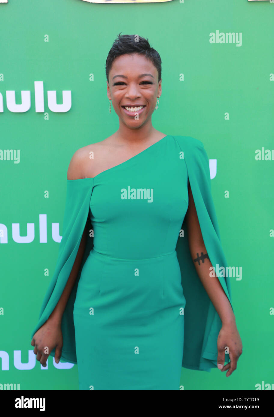 Samira Wiley arrives on the red carpet at the Hulu 2018 Upfront ...