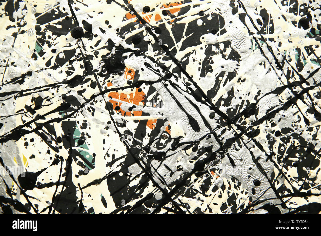 A work of art by Jackson Pollock titled Number 32, 1949 is on display ...