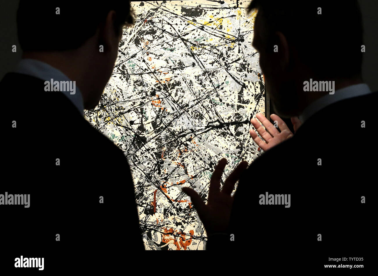A work of art by Jackson Pollock titled Number 32, 1949 is on display ...