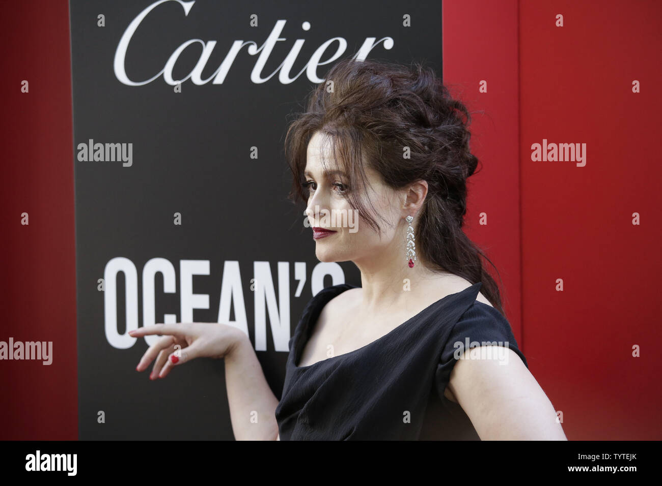 Helena Bonham Carter arrives on the red carpet at the 'Ocean's 8' World ...