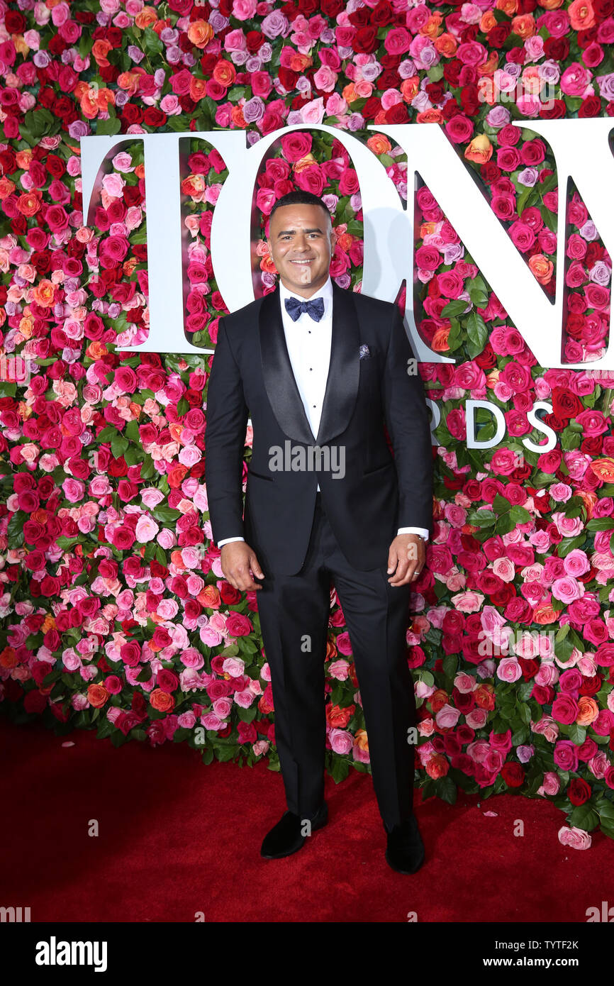 Christopher Jackson arrives on the red carpet at the 72nd Annual Tony ...