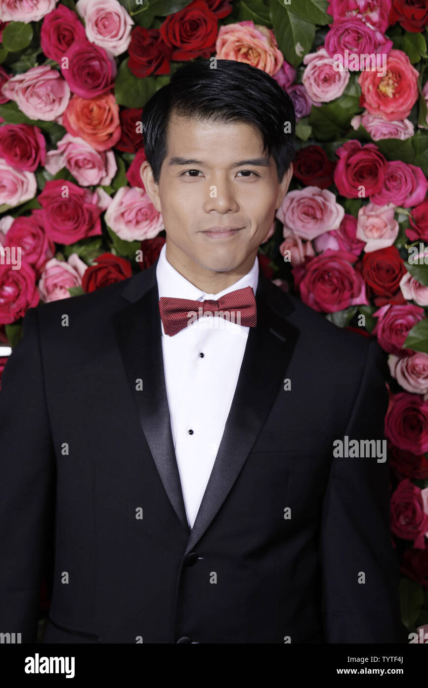 Telly Leung arrives on the red carpet at the 72nd Annual Tony Awards at ...
