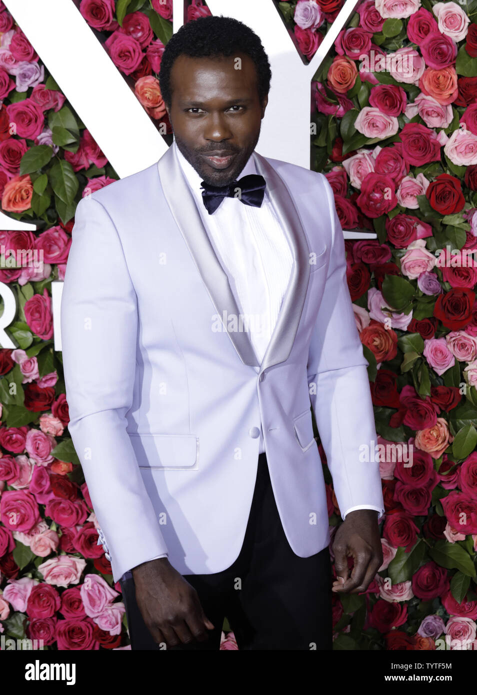Joshua Henry arrives on the red carpet at the 72nd Annual Tony Awards ...