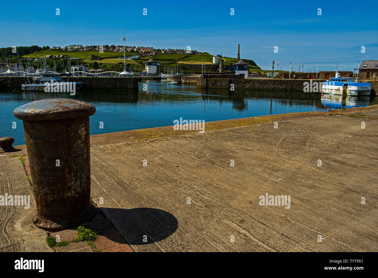 whitehaven harbour and marina west cumbria england Stock Photo - Alamy