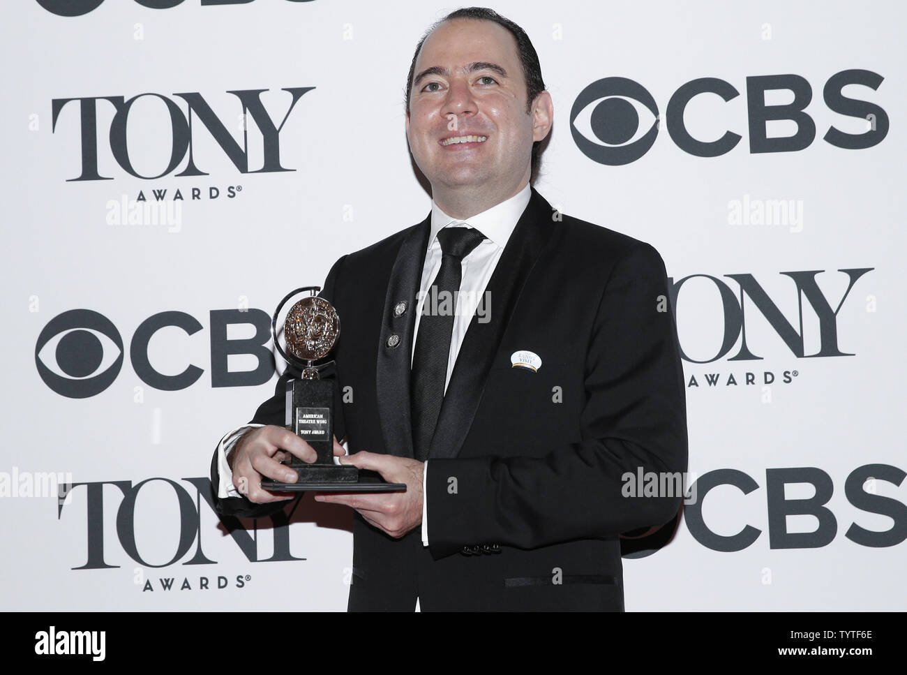 Kai Harada arrives in the Media Room at the 72nd Annual Tony Awards at ...