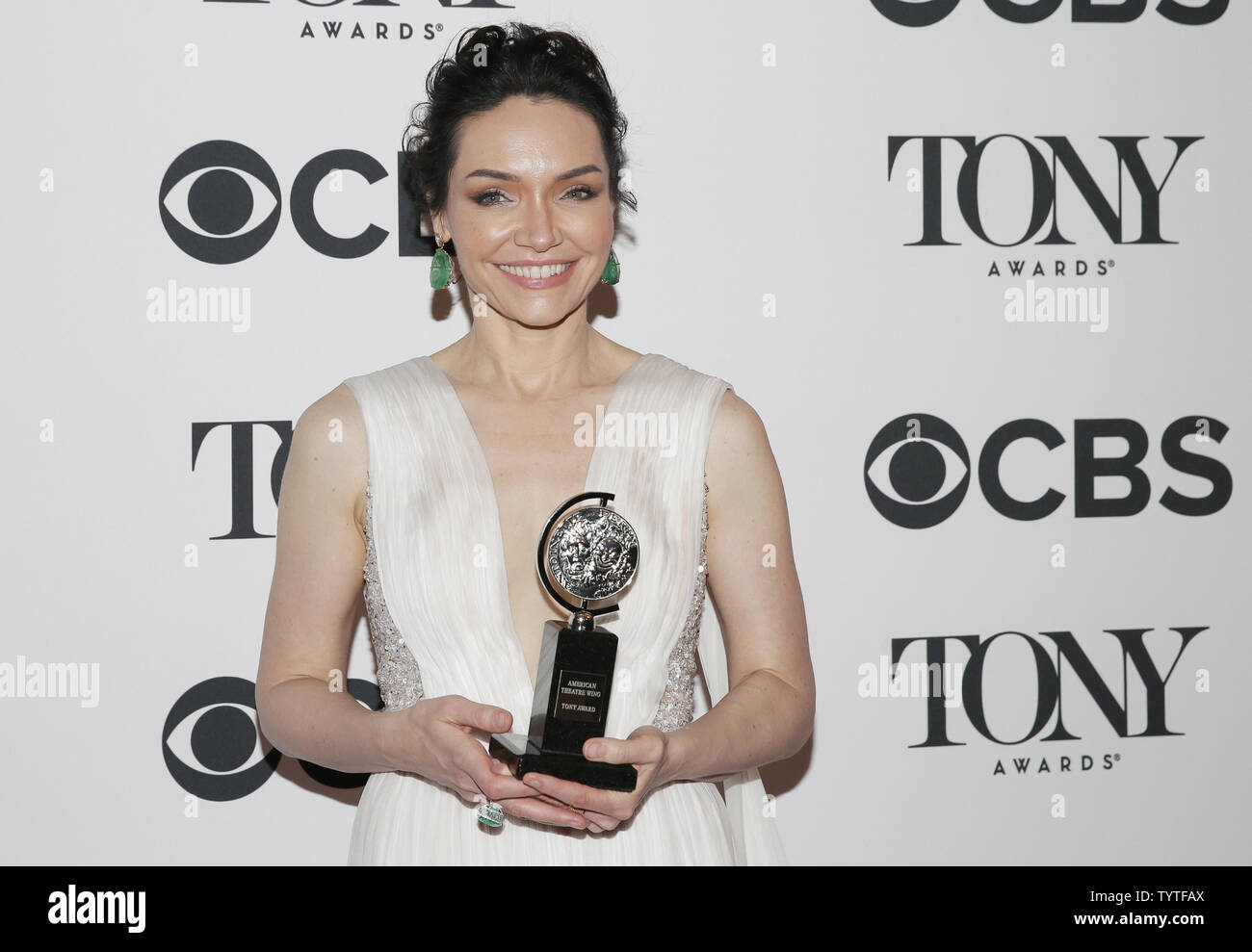 Katrina Lenk arrives in the Media Room at the 72nd Annual Tony Awards ...